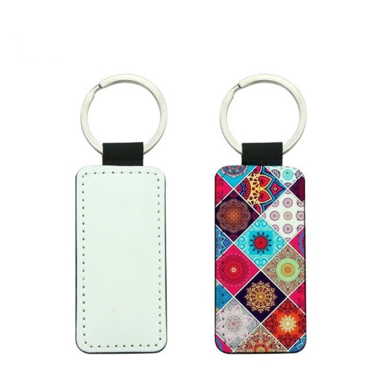 Blank Sublimation Dyetrans Leather Key Chain Heart Rectangle - Etsy Canada