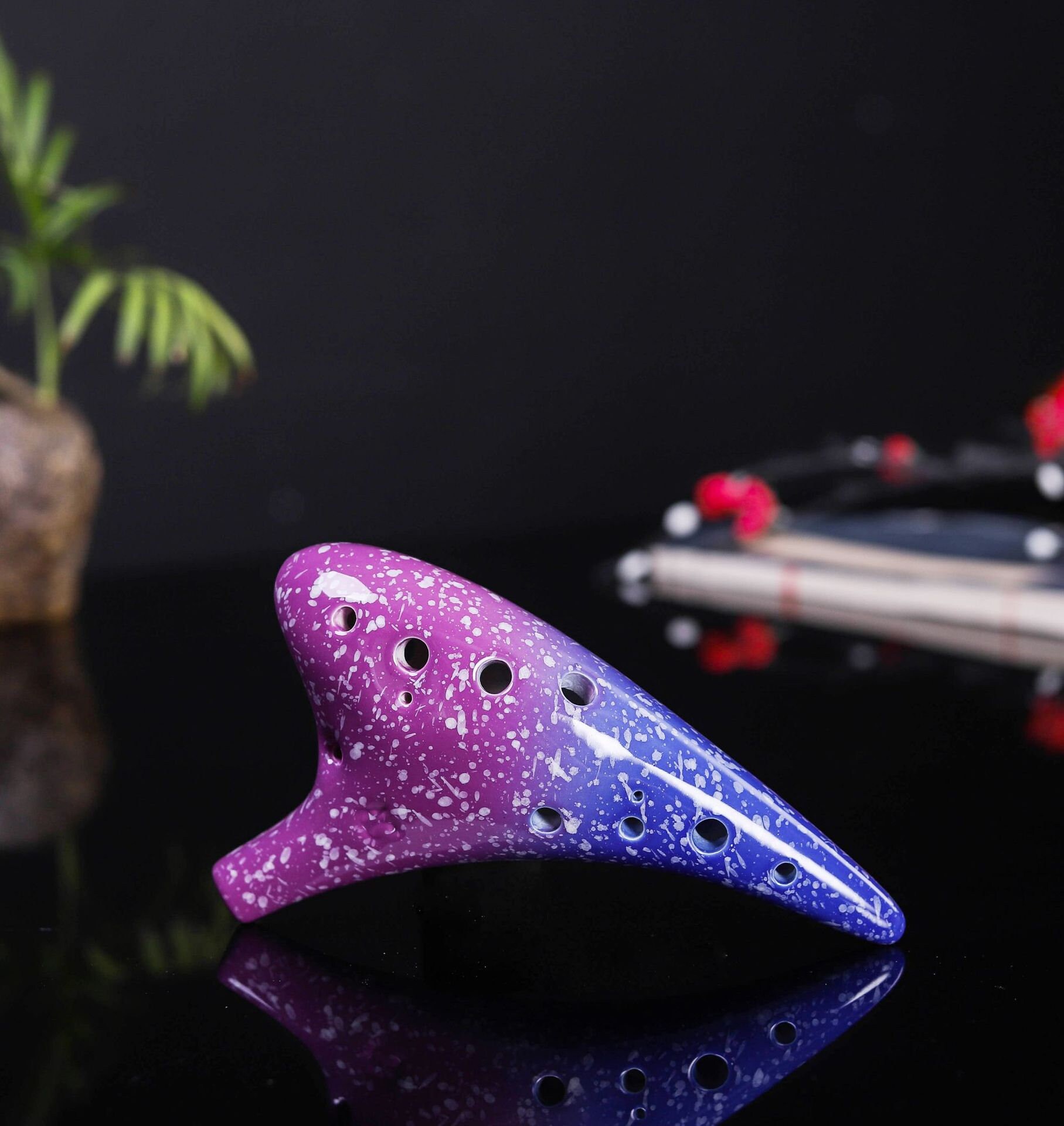Ocarina Vessel Flute Xun Tsuchibue C Major 12 Fingers Holes Ceramic ...