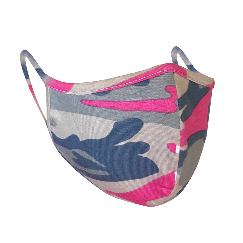 CAMOUFLAGE Face Mask Washable Reusable Double Layer Mask Comfortable ...