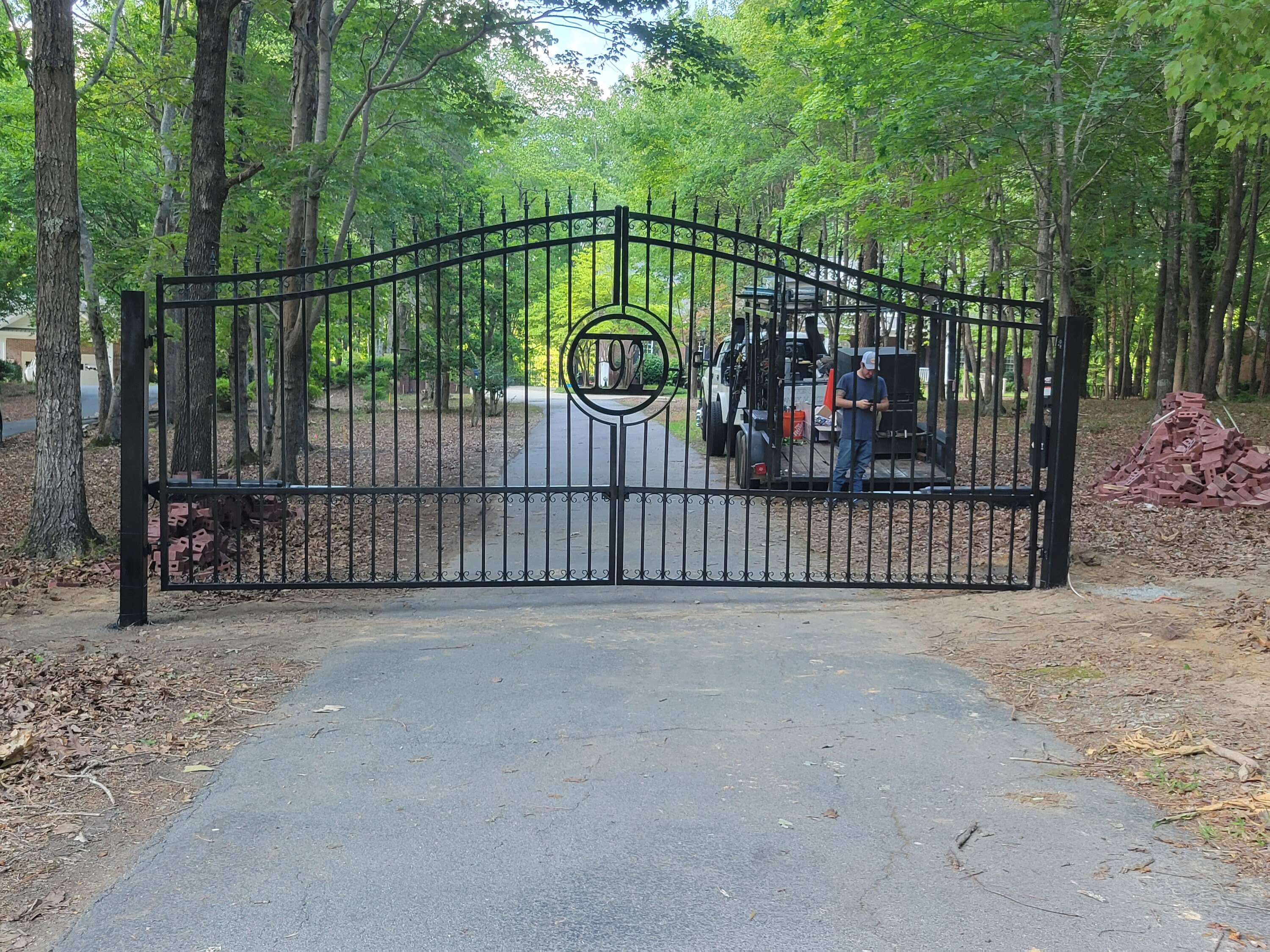 Custom Estate Driveway Gate With Address - Etsy