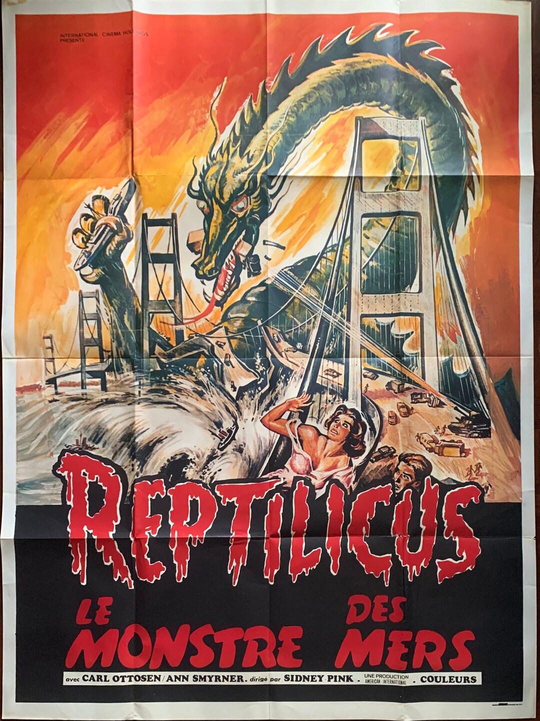 Reptilicus - French Grande Original Poster - 1961 - Etsy