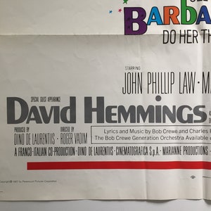 Barbarella original one sheet movie poster 1968 | Etsy