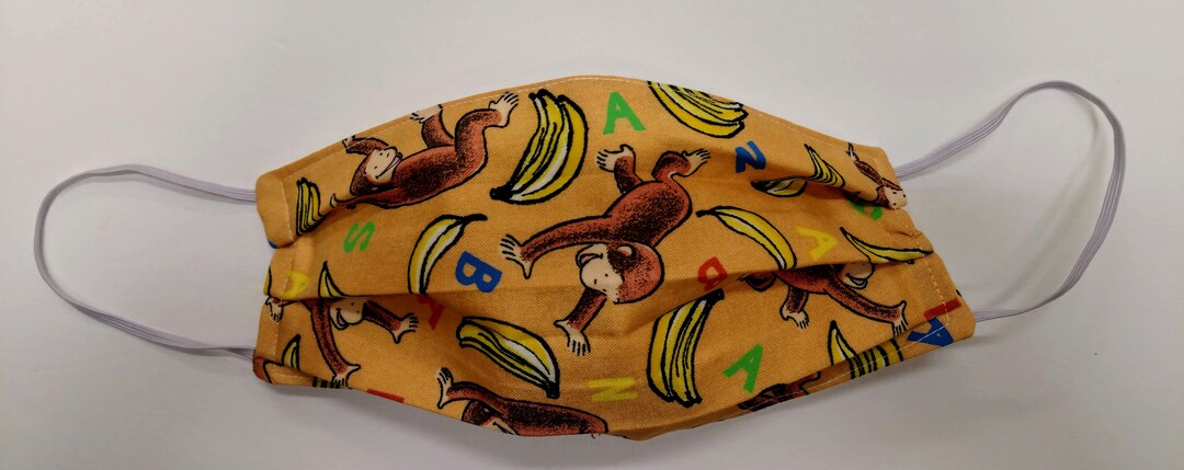 Handmade Curious George Face Masks 2 Layers of Cotton - Etsy