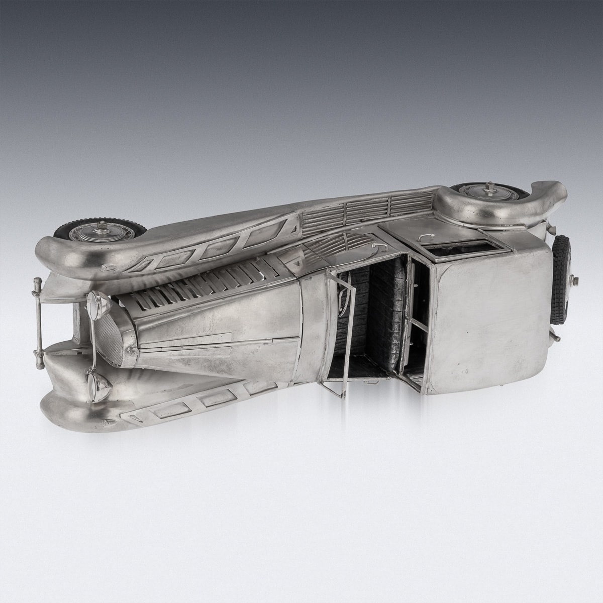 Mid 20th Century Solid Silver Bugatti Royale Type 41 Model Car, L ...