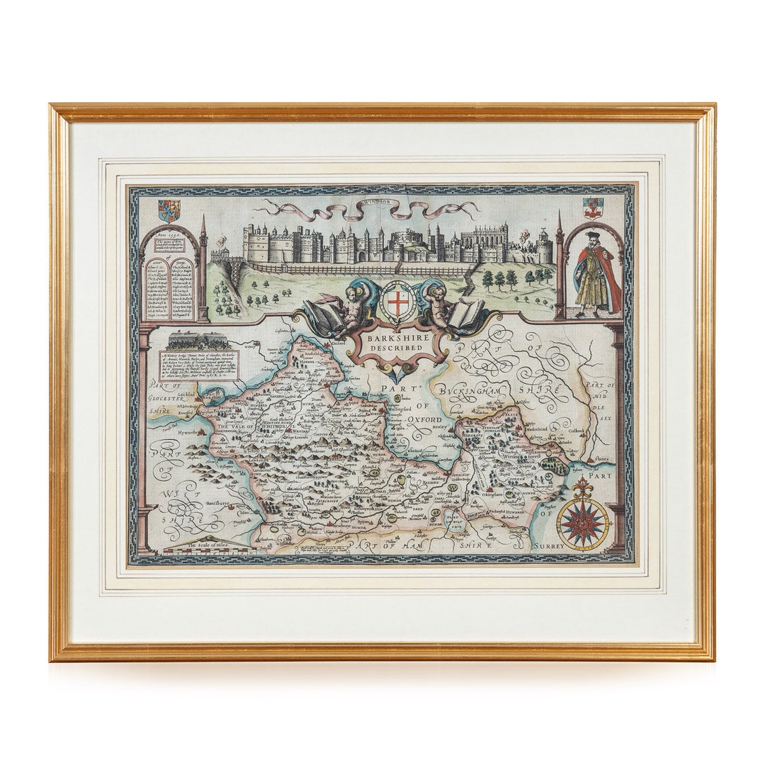 17th Century John Speed Map of the Barkshire Described, C.1616 - Etsy ...