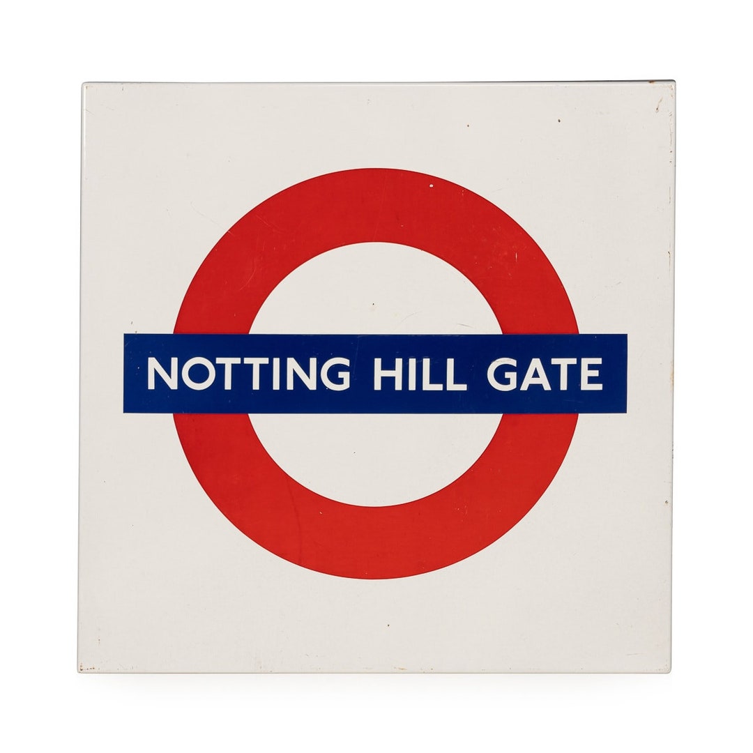20th Century Enamelled London Underground Notting Hill Gate Station ...