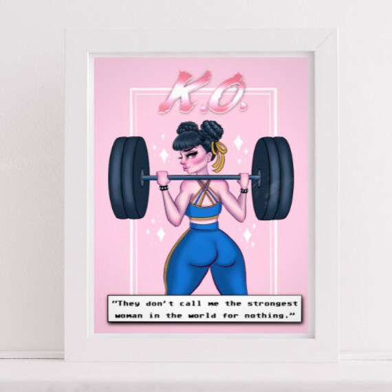 Chun Li From Street Fighter Strong Woman Quote Fanart Print - Etsy