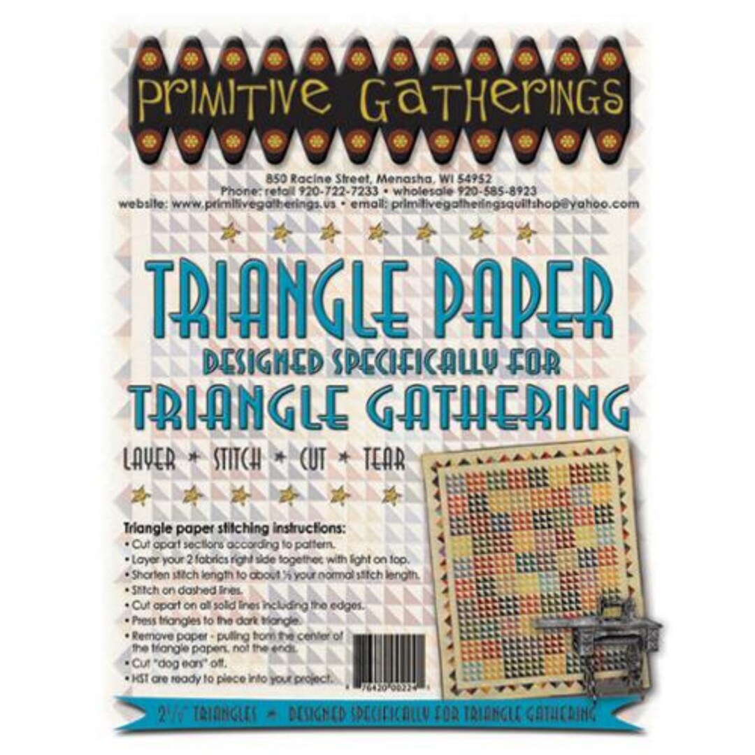 Triangle Paper 2 1/2 Finished PRI 224 Lisa Bongean of Primitive ...