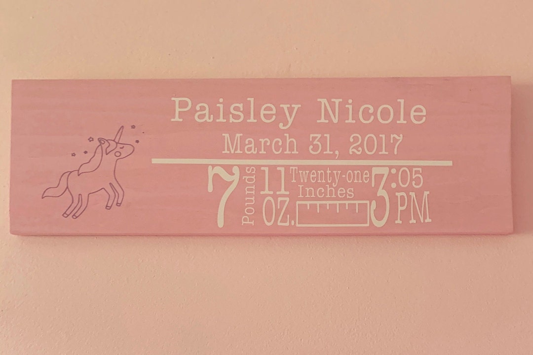 Custom Birth Stats Board| Nursery Decor| Baby Gift - Etsy