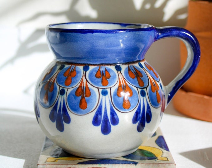 Ceramic Artisanal Mug Hand Painted Pottery Mug Round Mug - Etsy