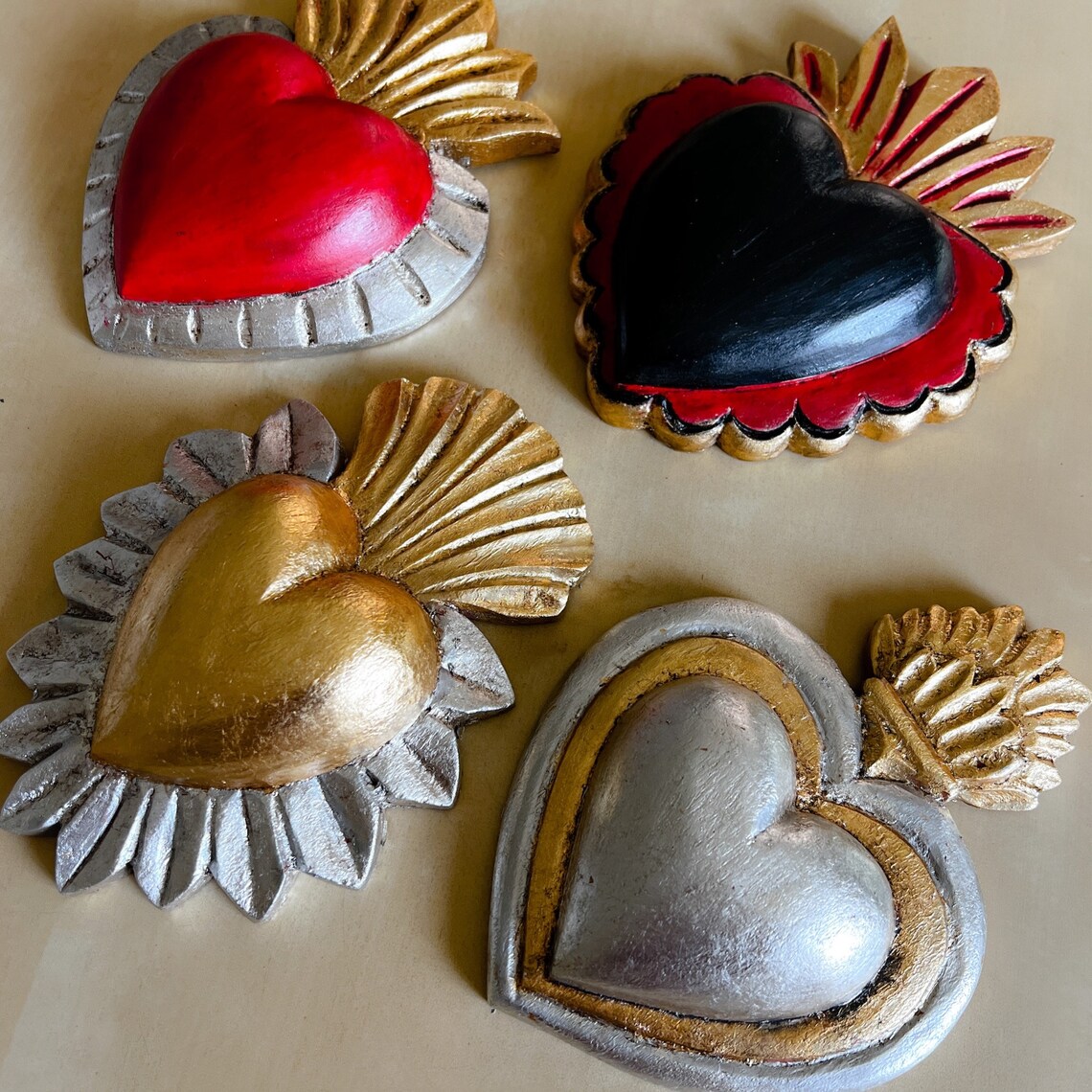 Sacred Heart Wood Decor Heart Wood Wall Decor Hand Carved - Etsy