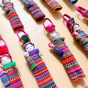 Handmade Guatemalan Worry Doll Magnet: Colorful Textile Art - Etsy
