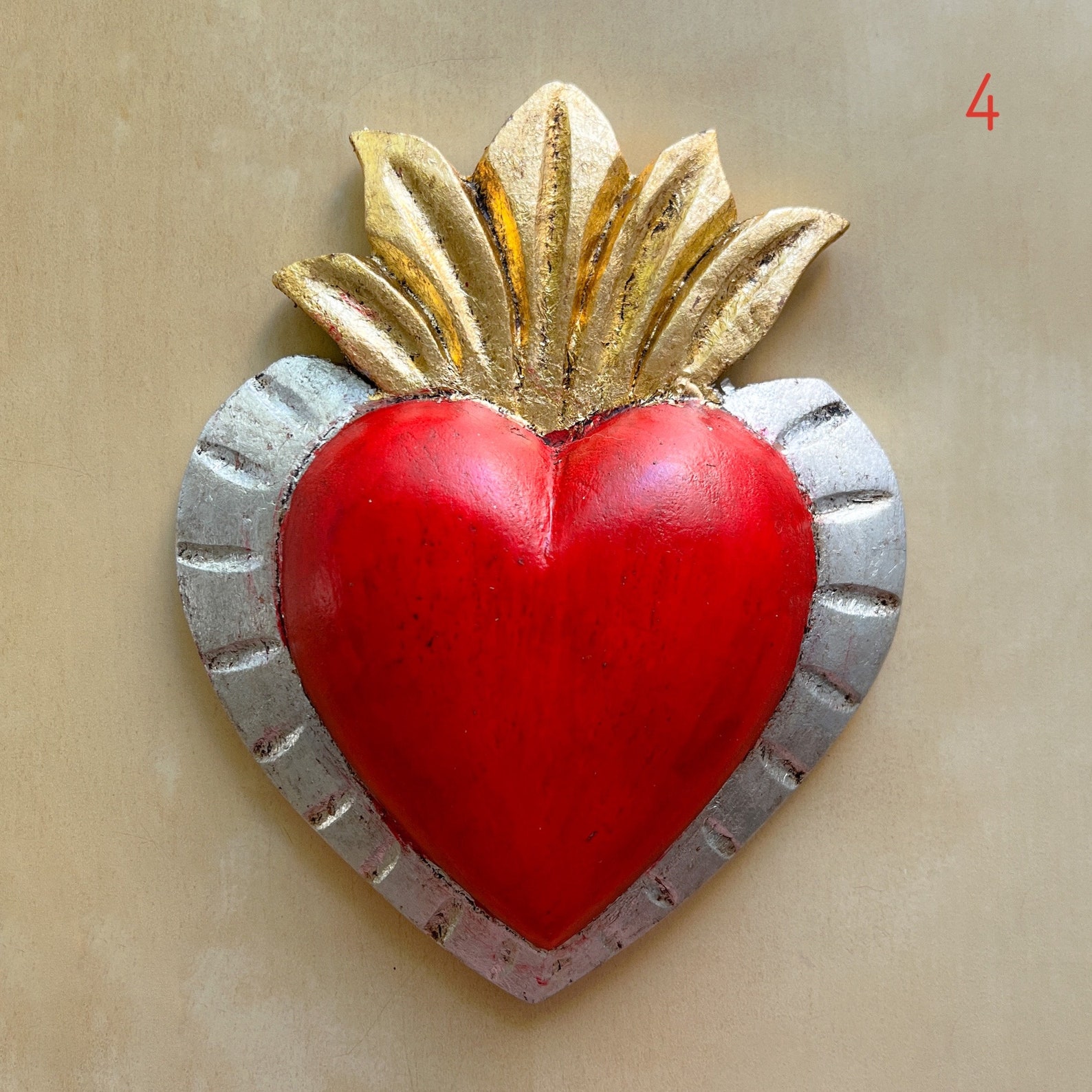 Sacred Heart Wood Decor Heart Wood Wall Decor Hand Carved - Etsy