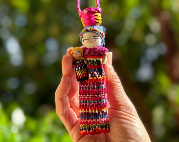 Handmade Guatemalan Worry Doll Magnet: Colorful Textile Art - Etsy