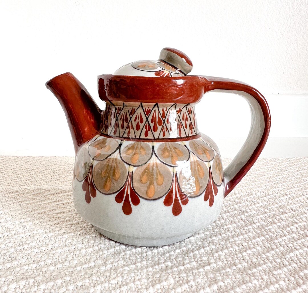 Ceramic Teapot, Hand Painted Pottery Teapot, Artisanal Pottery, Clay ...