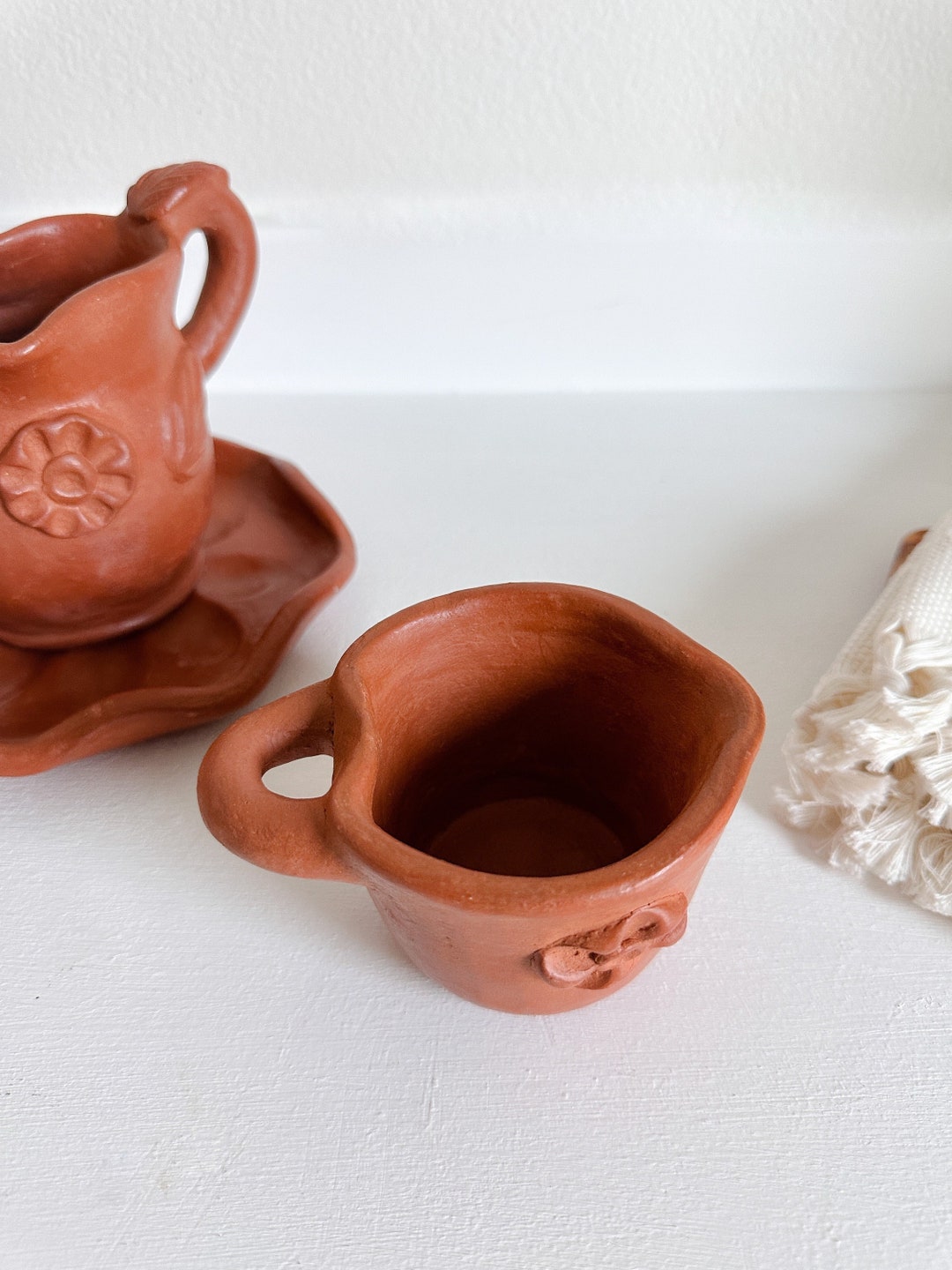 Creamer Cup, Terracota Mini Cup, Red Clay Pottery, Handmade in ...