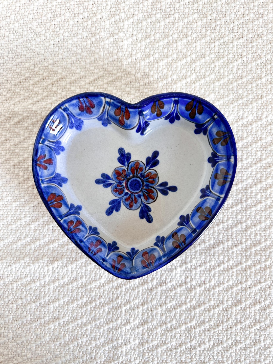 Ceramic Heart Plate, Hand Painted Pottery Plate, Artisanal Pottery ...