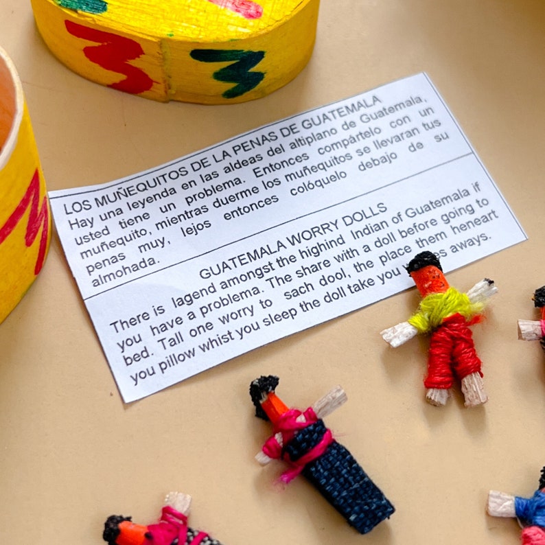 Handmade Guatemalan Worry Dolls in Wood Box: Friendship Gift - Etsy