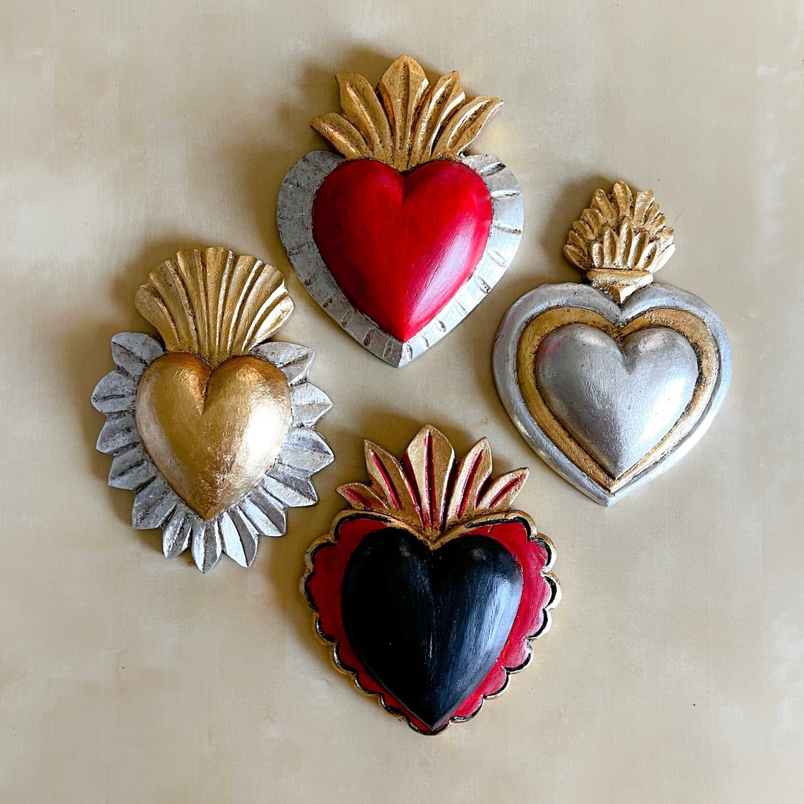 Sacred Heart Wood Decor Heart Wood Wall Decor Hand Carved - Etsy