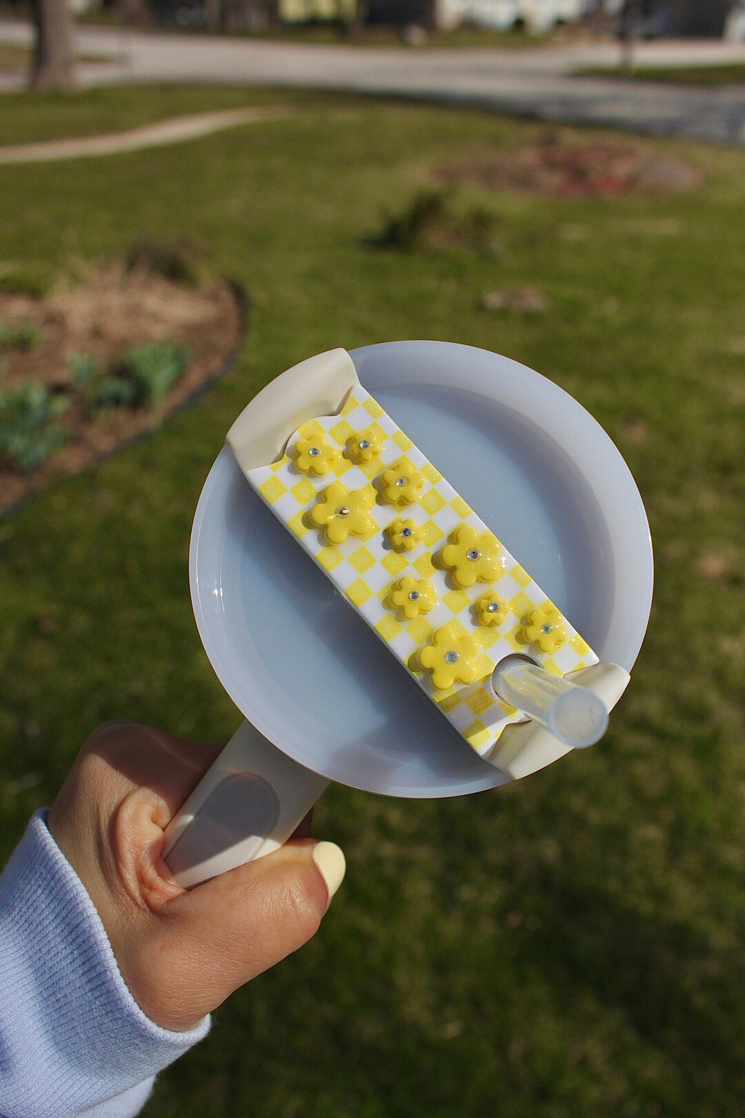 Yellow Checkered 30/40 Oz Stanley Plates Lid Toppers Tumbler Tag ...