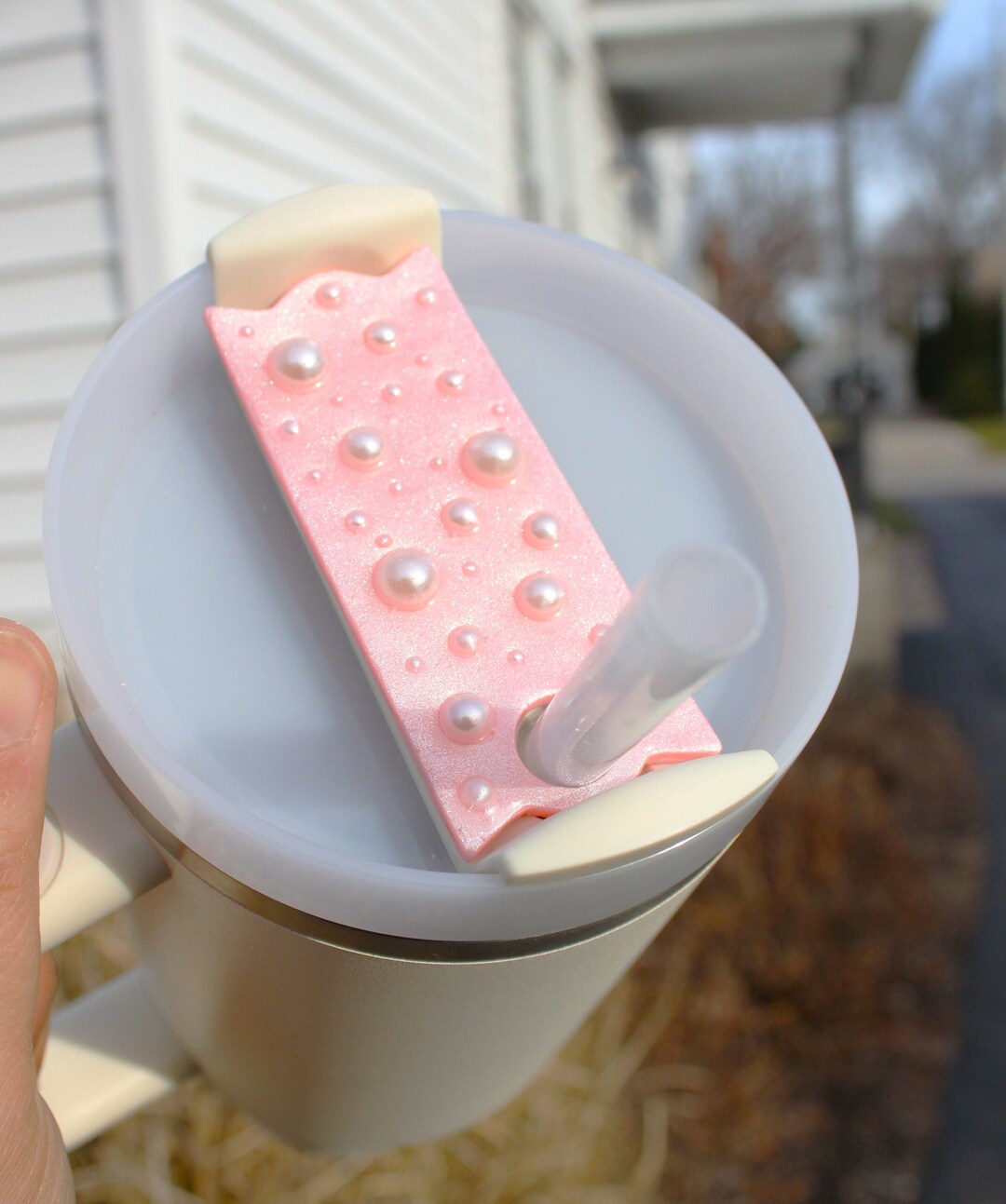 40oz/30oz Pink Pearl Clay Stanley Topper - Etsy