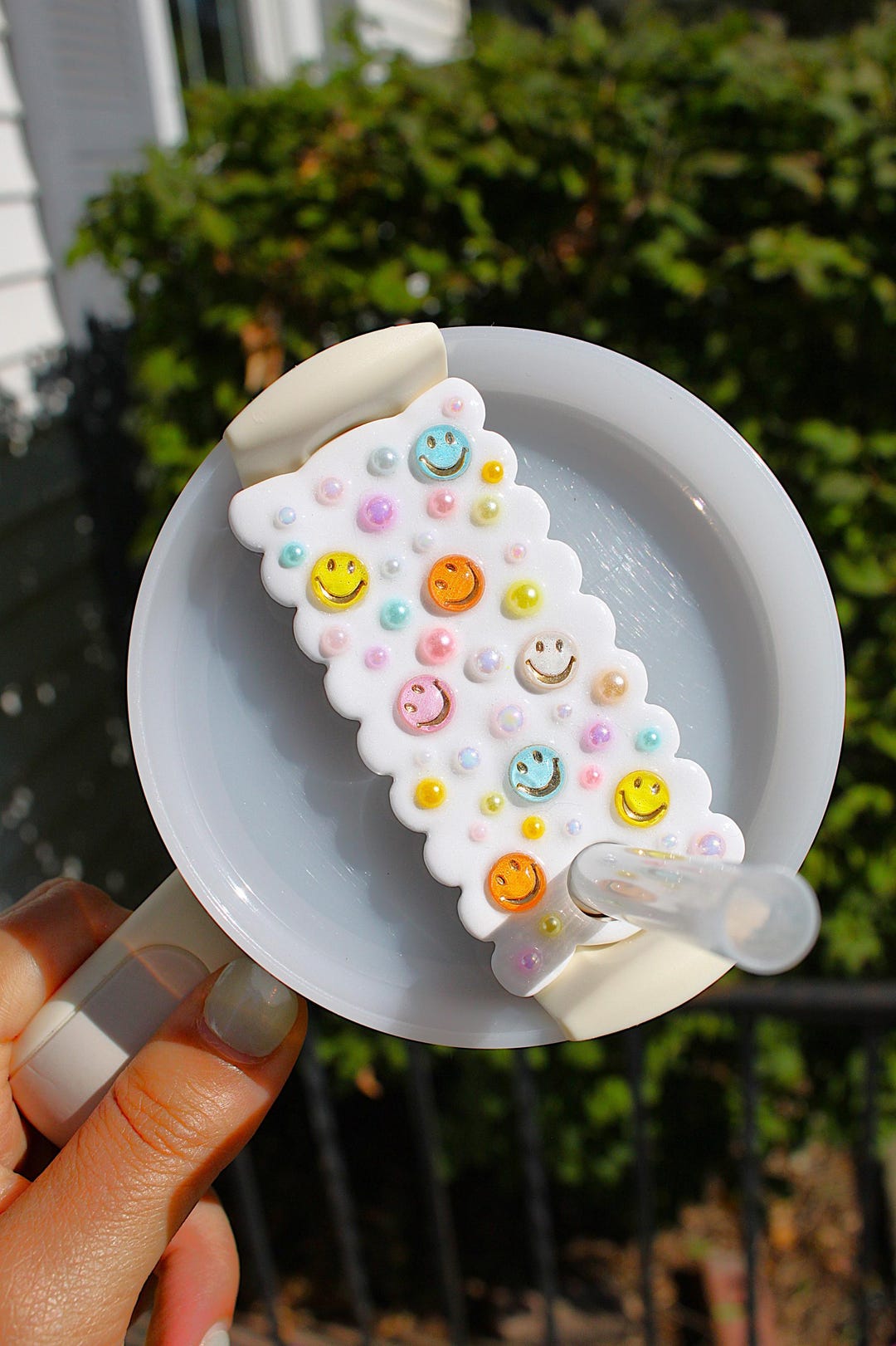 40oz/30oz Smiley Face & Pearl Stanley Topper Clay - Etsy