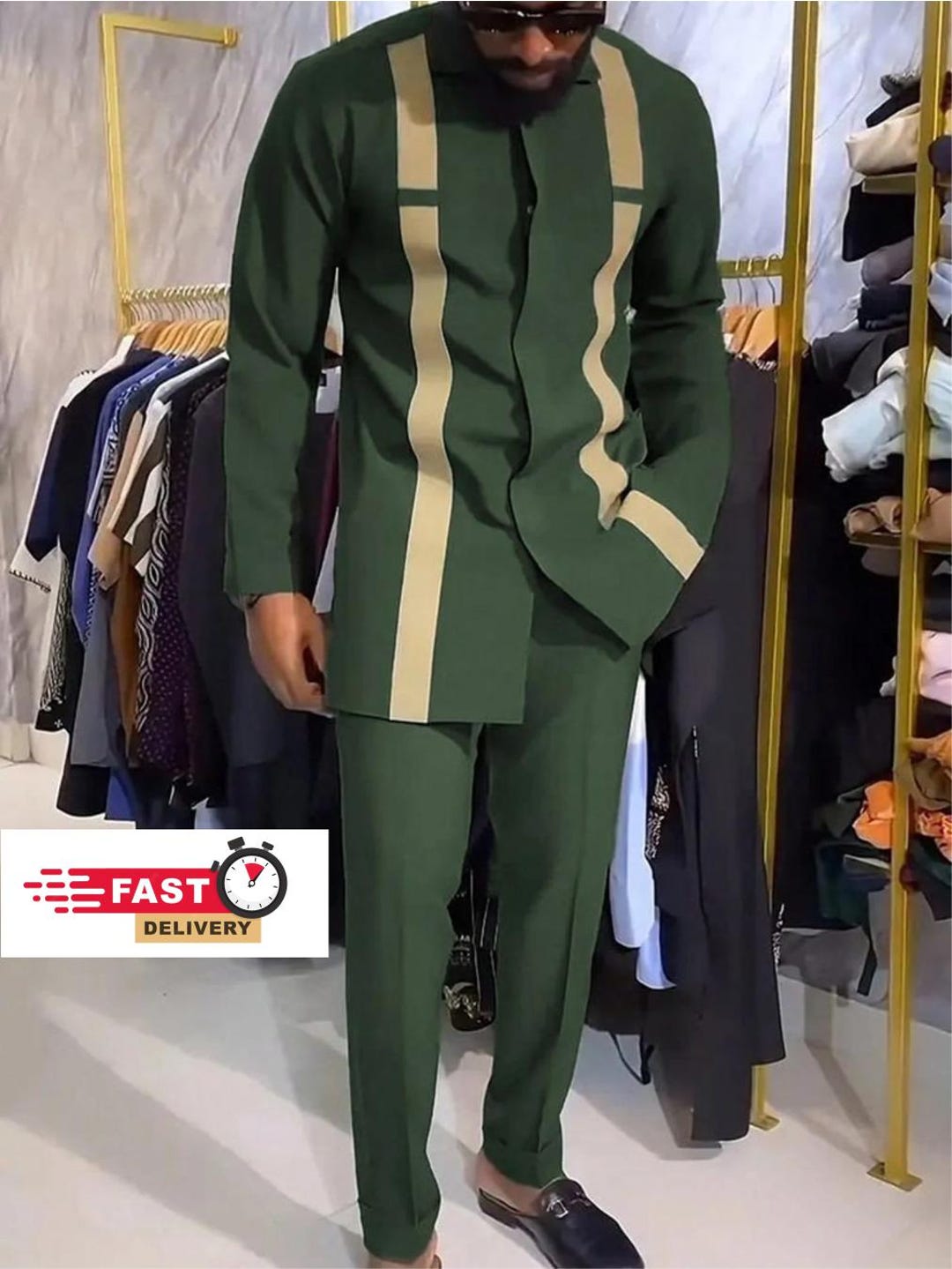 African Men's Suit, African Wedding Suit, Senator Suit, Dashiki, Men's ...