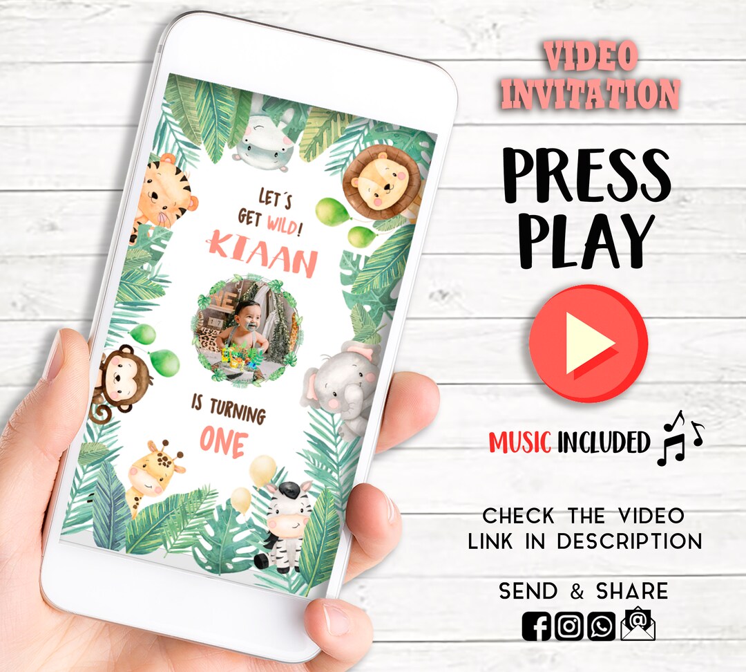 Jungle Safari Birthday Invitation Safari Party Invitation - Etsy