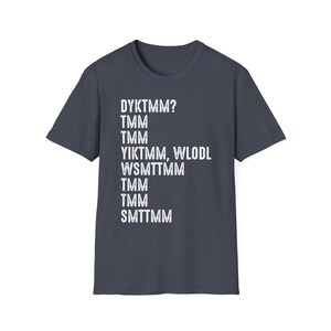 Unisex "do You Know the Muffin Man Dyktmm" T-shirt: Pop Culture Humor ...