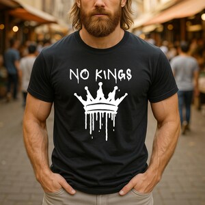 No Kings Day Anti-royalty Graphic Tee Celebrate Democracy Power to the ...