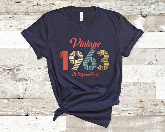 Vintage 1963 All Original Parts Vintage T-shirt 1963 Birthday - Etsy