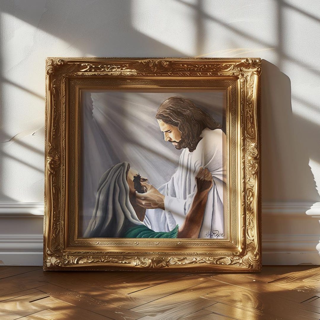 Healer, Jesus Art, Biblical Art Print, Scripture Art Print, Modern Art ...