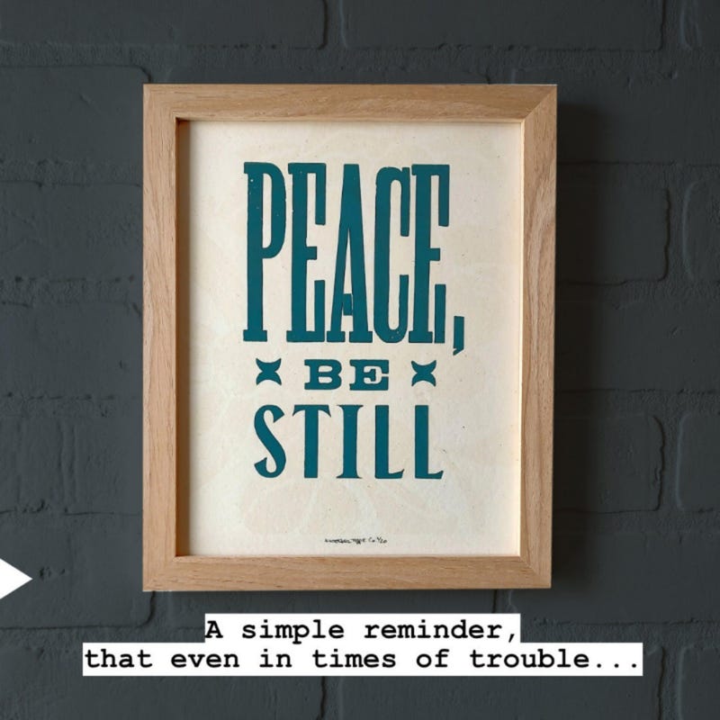 Peace Be Still Art - Etsy