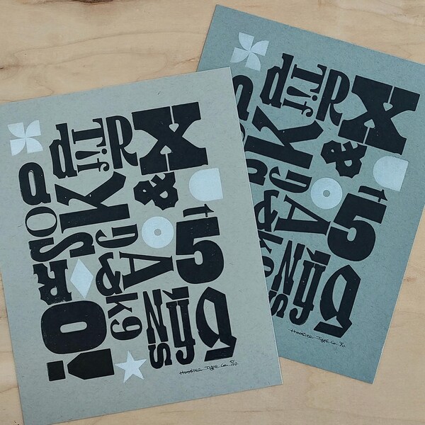 Gray Typography - Etsy