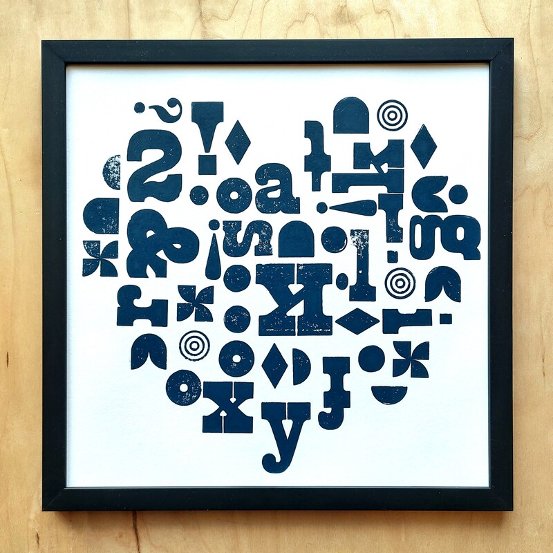 Heart Typography - Etsy