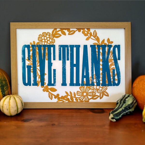 Give Thanks Sign - Etsy