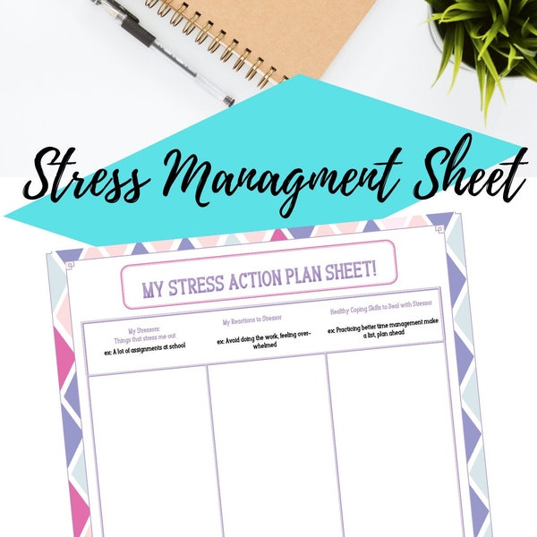 Stress Worksheet - Etsy