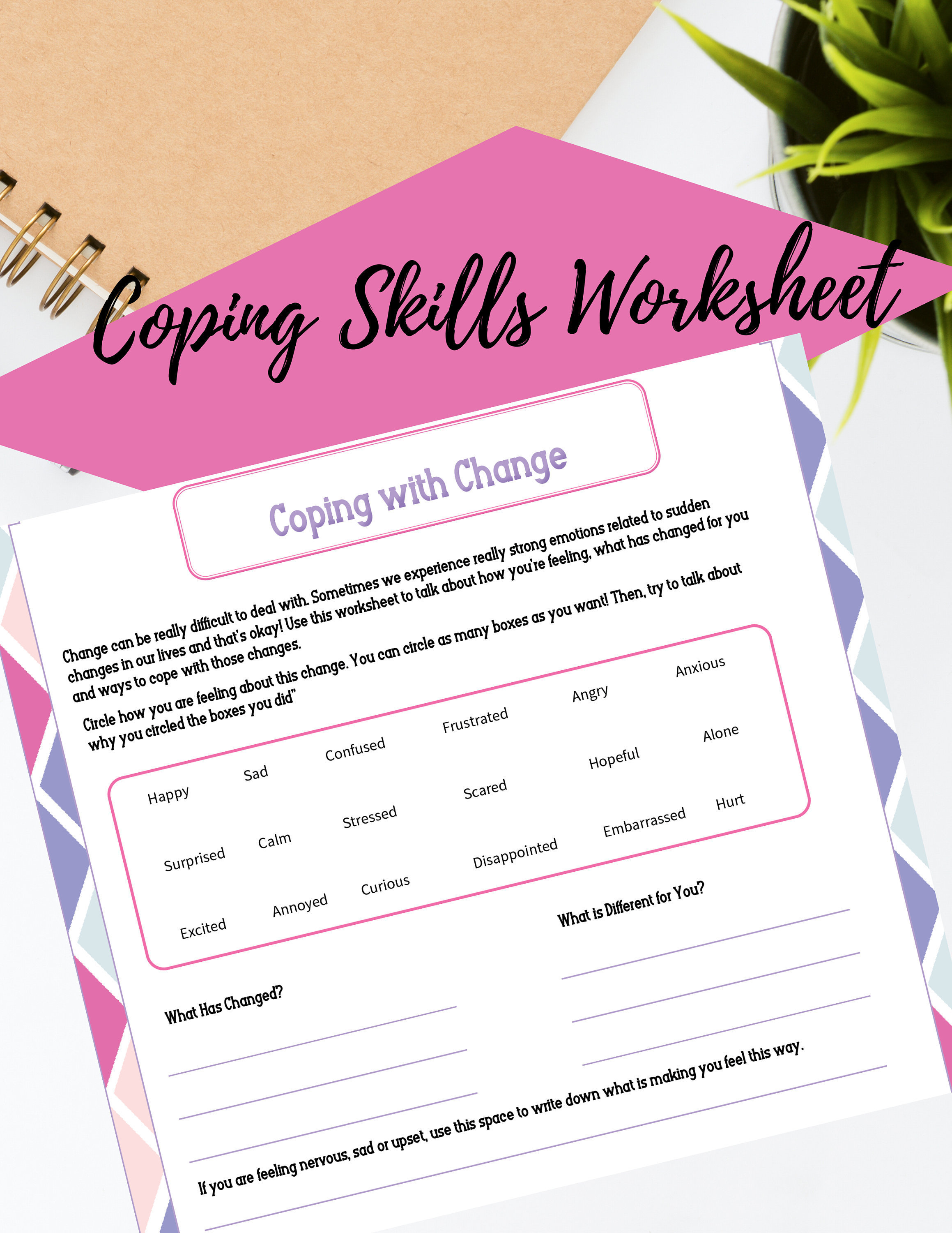Coping With Change Printable Worksheet - Etsy