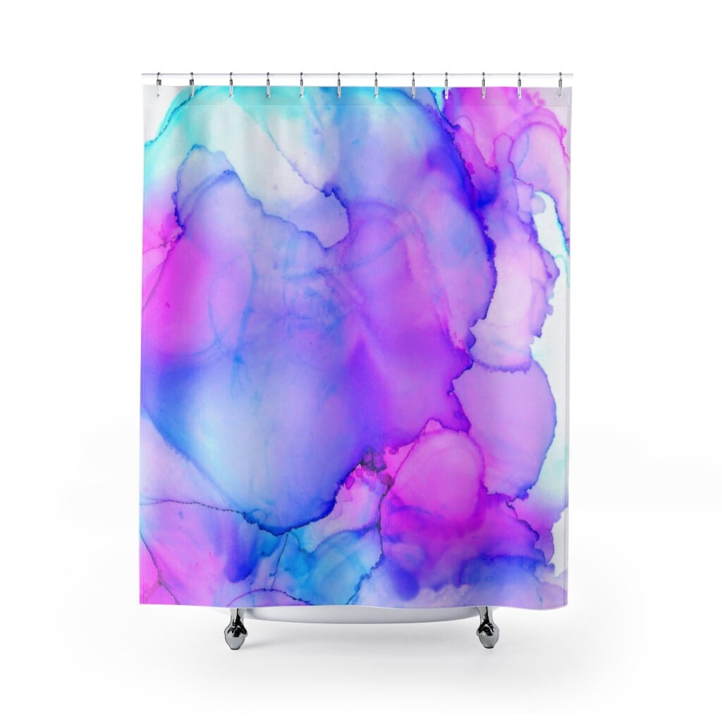 Purple Shower Curtains Purple Shower Curtain Art Shower Etsy
