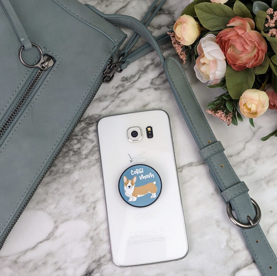 Corgi Mom Phone Grip | Design Your Own Corgi Pop Socket | Drawn Corgi ...