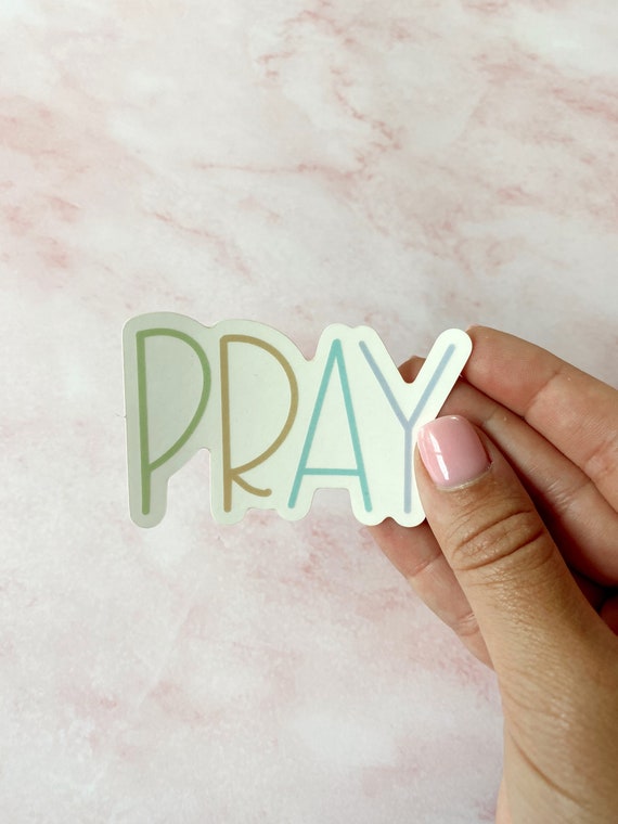 Pray Clear Sticker - Etsy
