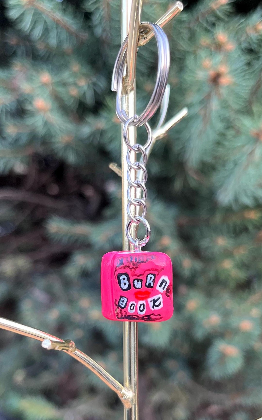 Mini Burn Book Charm and Keychain Mean Girls Handmade Polymer Clay - Etsy