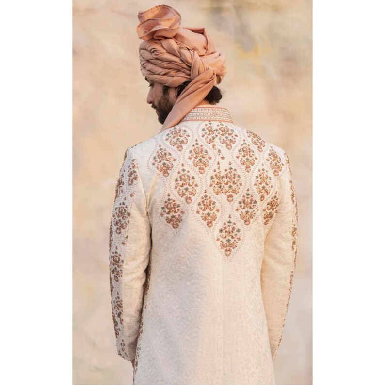 Designer Ivory Groom Sherwani Hand Work Wedding Sherwani - Etsy