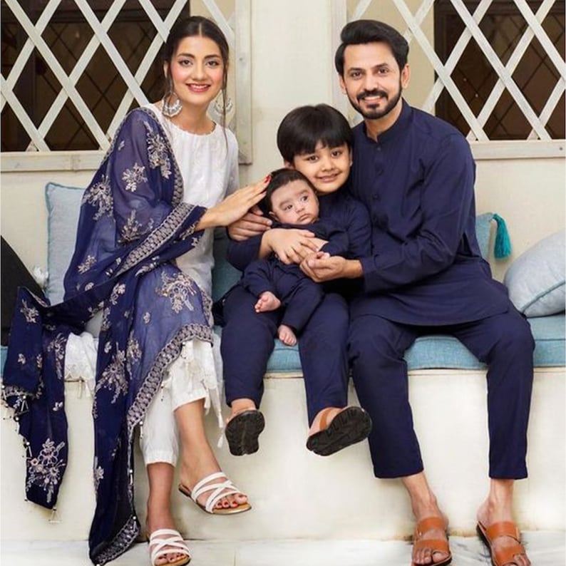 Family Wedding Twinning Outfit, Family Matching Outfits, Wedding Wear ...