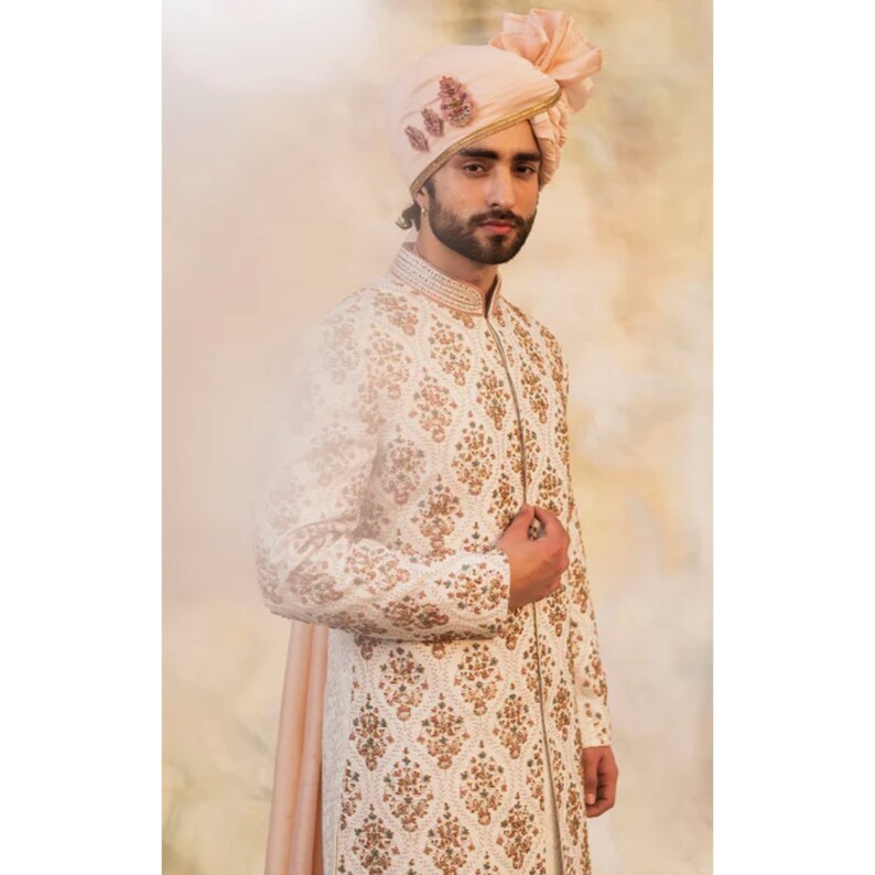 Designer Ivory Groom Sherwani Hand Work Wedding Sherwani - Etsy
