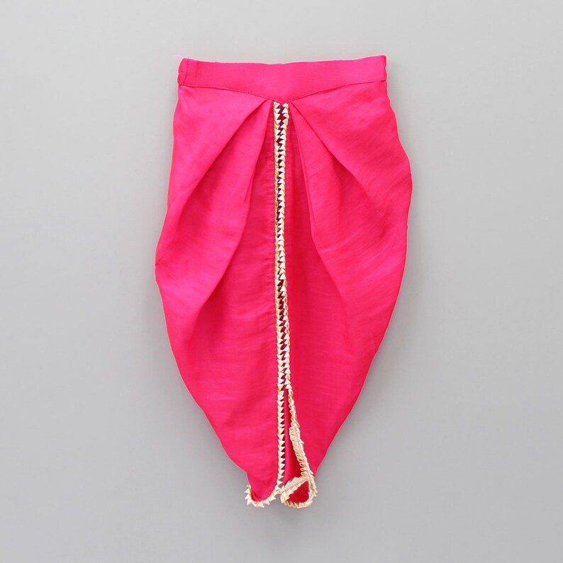 Pink Polka Embroidered Top And Dhoti For Baby Girls Indian | Etsy