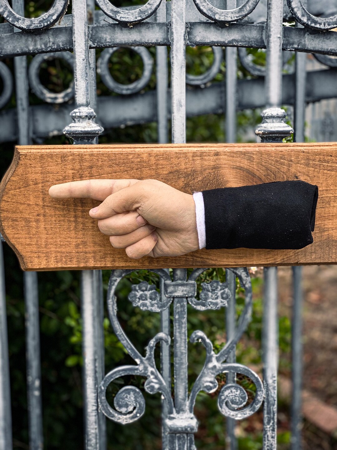 Vintage Pointing Hand Sign - Etsy