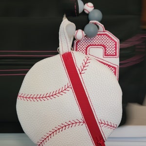 Baseball Coin Purse Sports Bag Keychain Baseball Bag Tag Baseball Gift ...