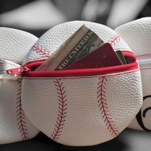Baseball Coin Purse Sports Bag Keychain Baseball Bag Tag Baseball Gift ...