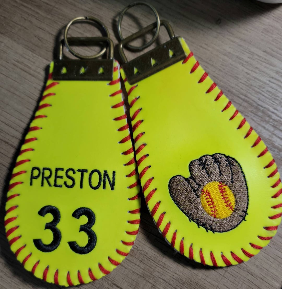 Softball Keychain for Team Softball Gift for Player Gift for Softball ...